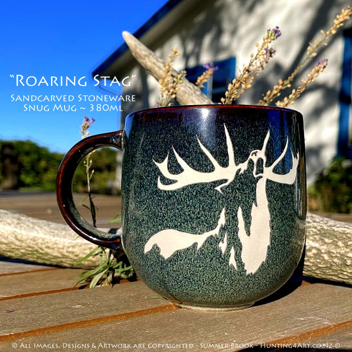 Roaring Stag Limited Edition Sandcarved Stoneware Glazed Snug Mug ...